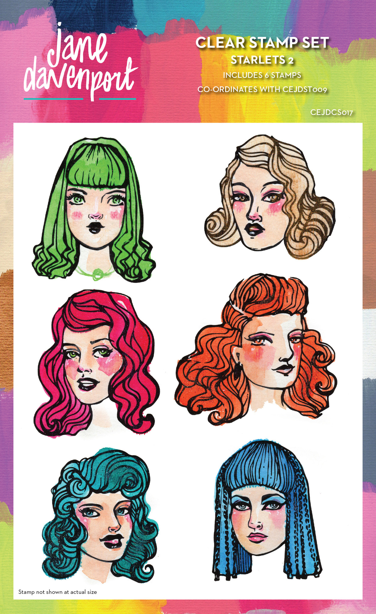 Jane Davenport Clear Stamp Set Starlets 2 (CEJDCS017) - Craftlines B.V.