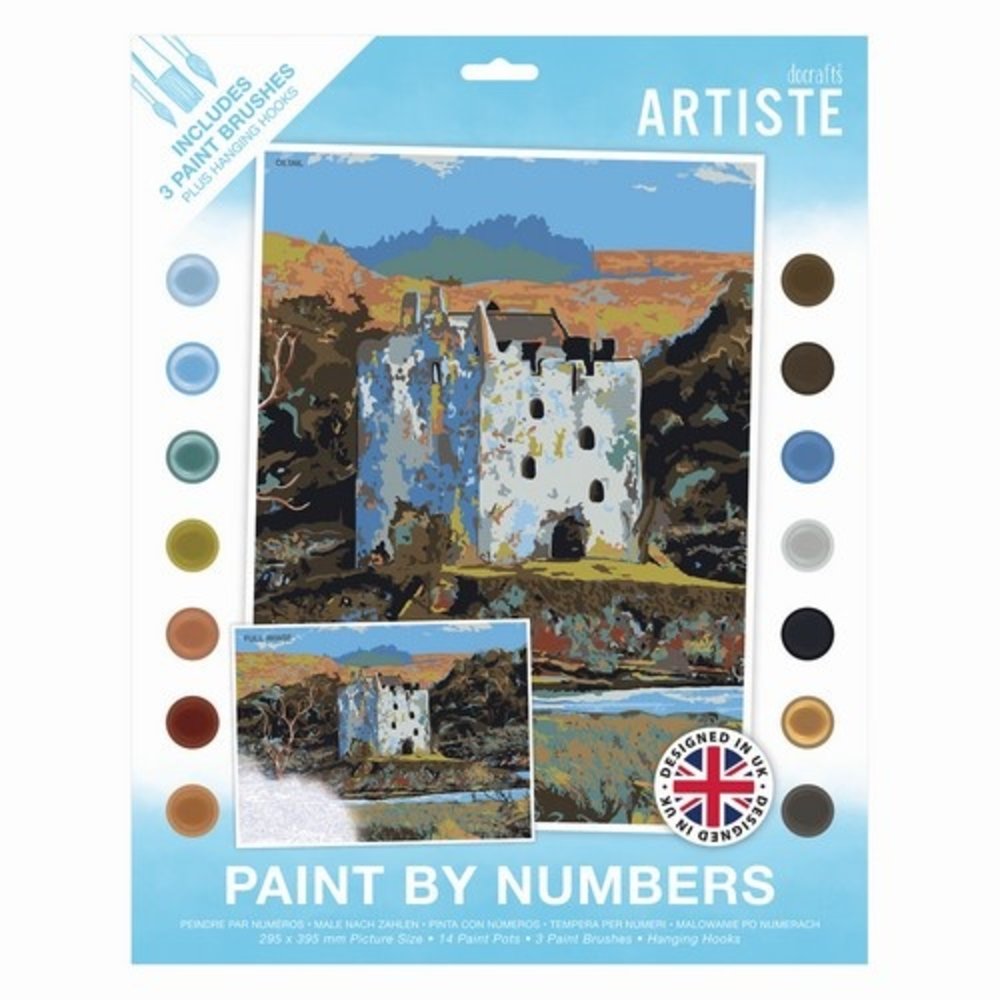 Artiste Paint By Numbers Highland Castle (DOA 550725) - Craftlines B.V.