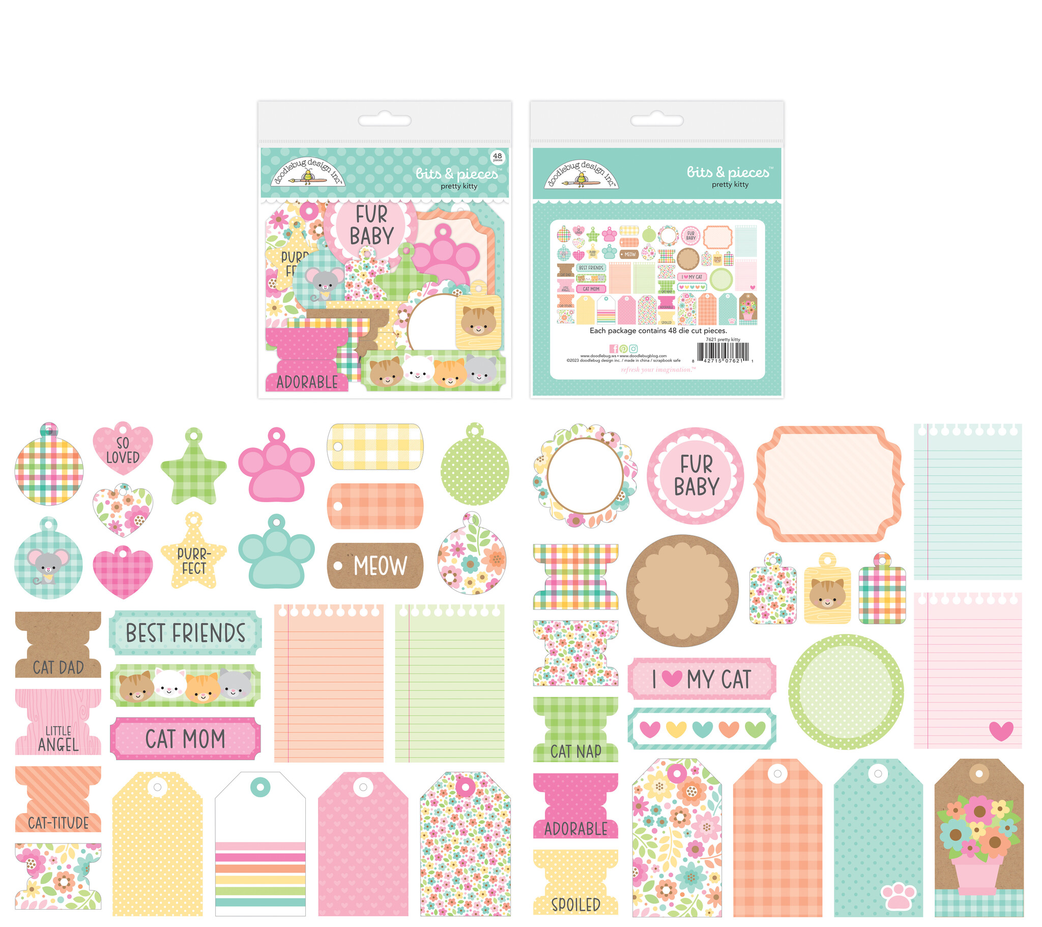 Pretty Kitty Bits & Pieces (7621) - Craftlines B.V.