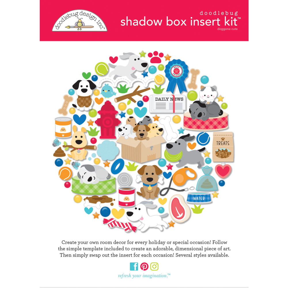 Doggone Cute Shadow Box Kit (8131) - Craftlines B.V.