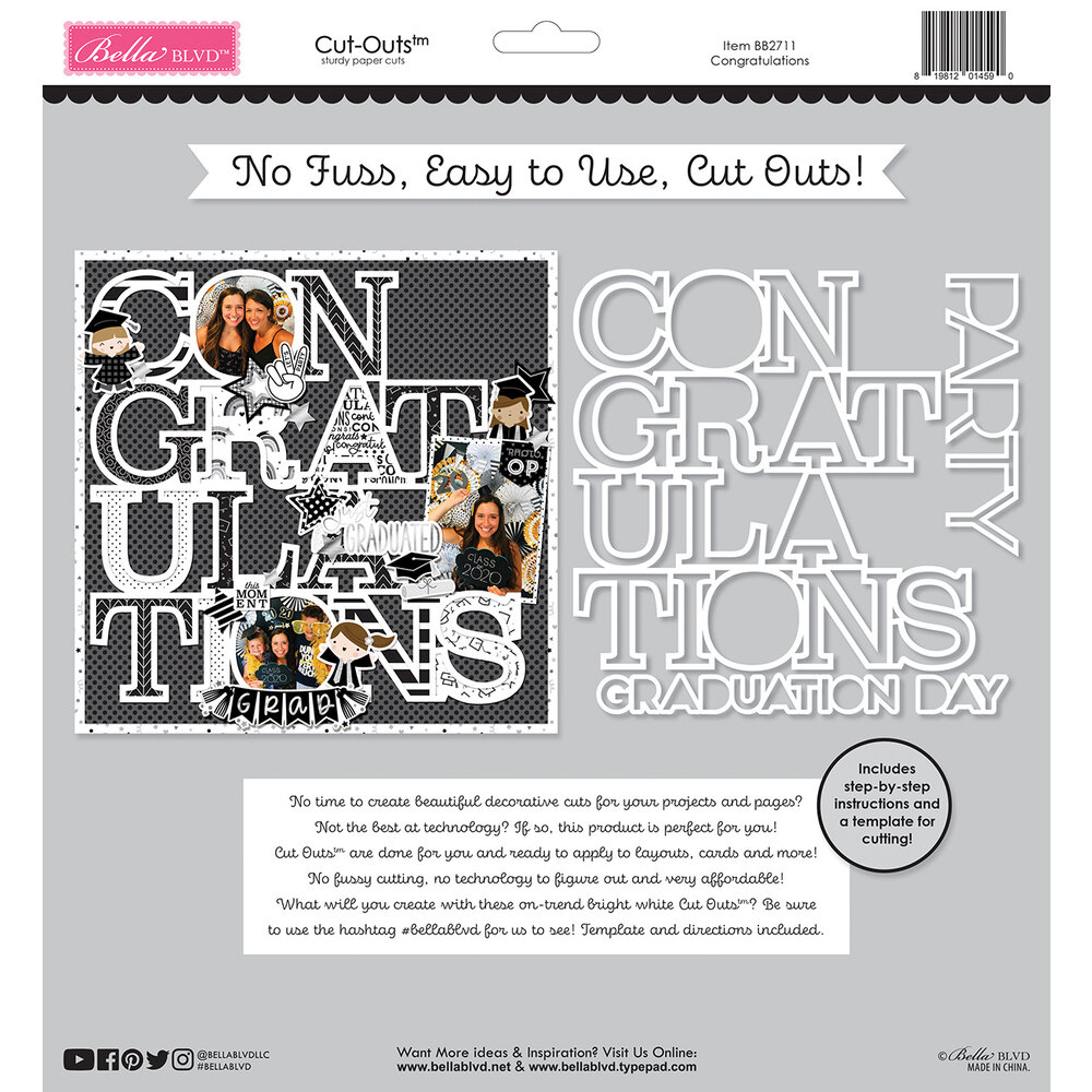 Congratulations Cut Outs (BB2711) - Craftlines B.V.