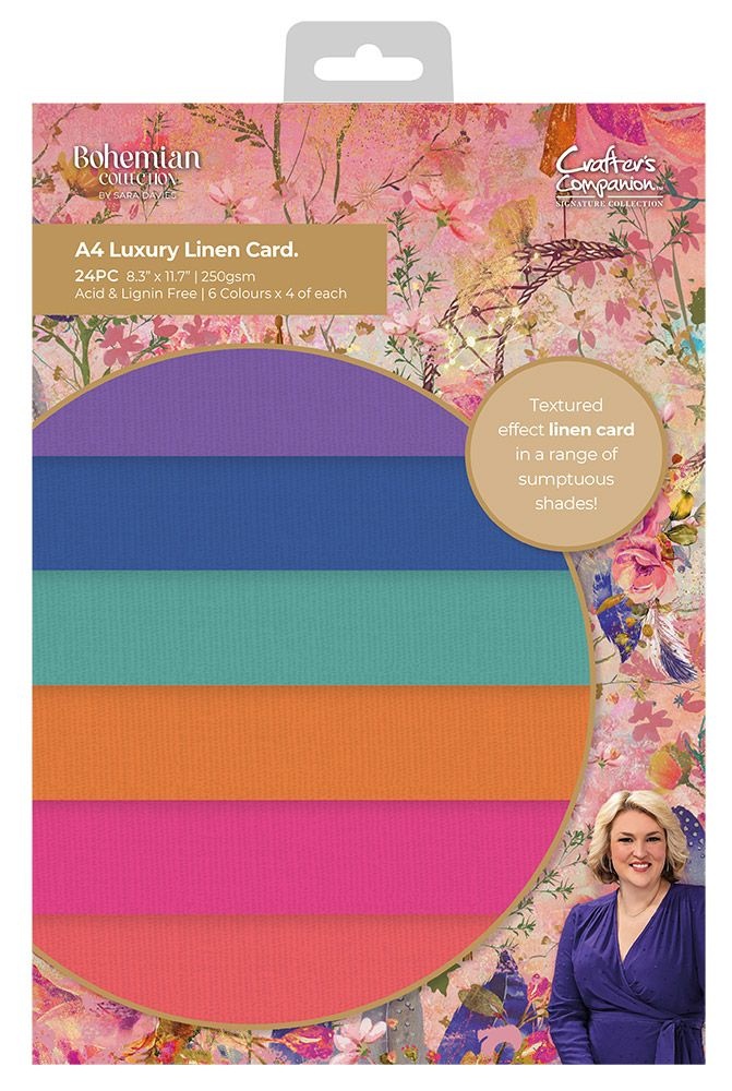 Bohemian Collection A4 Luxury Linen Card Pack (S-BOH-LINEN-A4 ...
