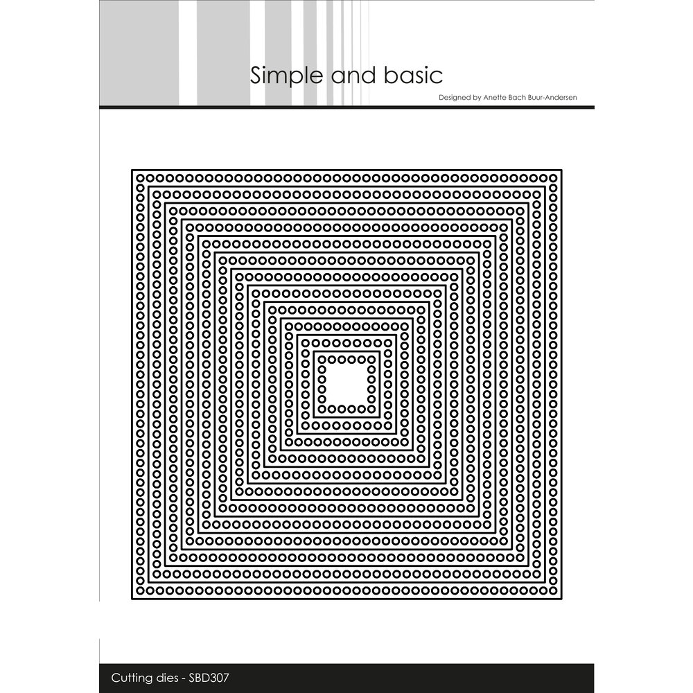 Circle Edges Square Cutting Dies (SBD307) - Craftlines B.V.