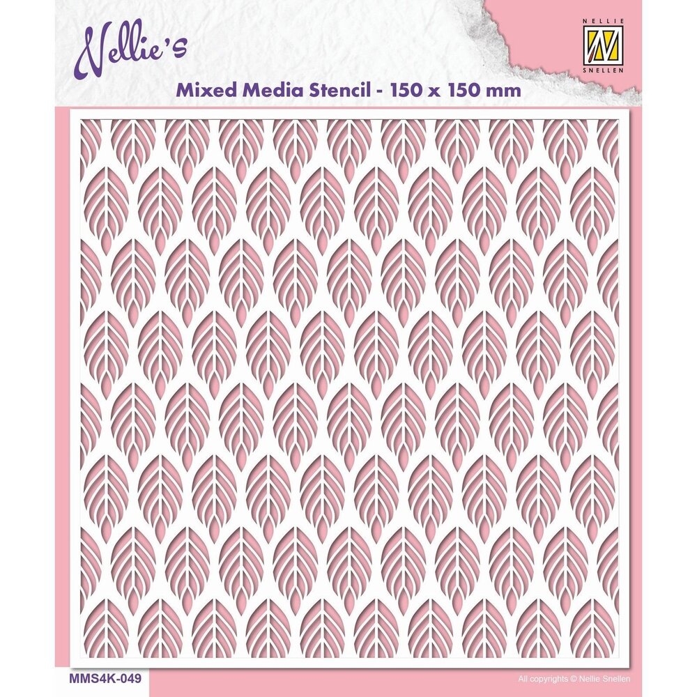 Mixed Media Stencil Leaves (MMS4K-049) - Craftlines B.V.