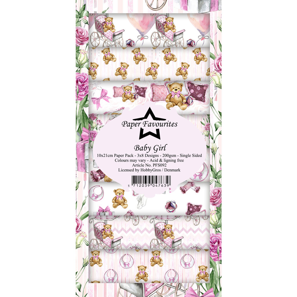 Baby Girl Slim Paper Pack (PFS092) - Craftlines B.V.
