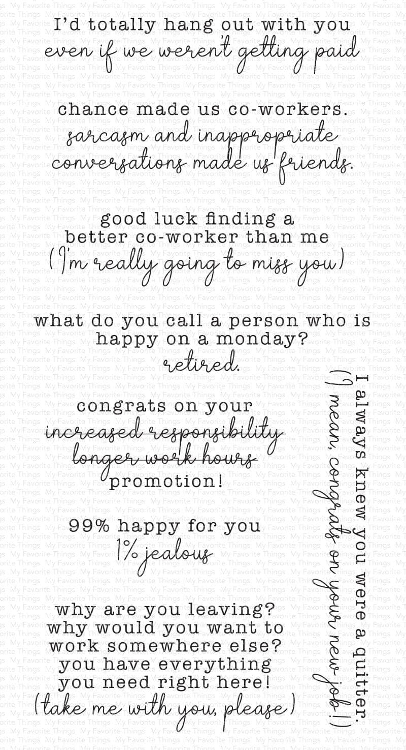 Cheeky Co-worker Clear Stamps (CS-783) - Craftlines B.V.