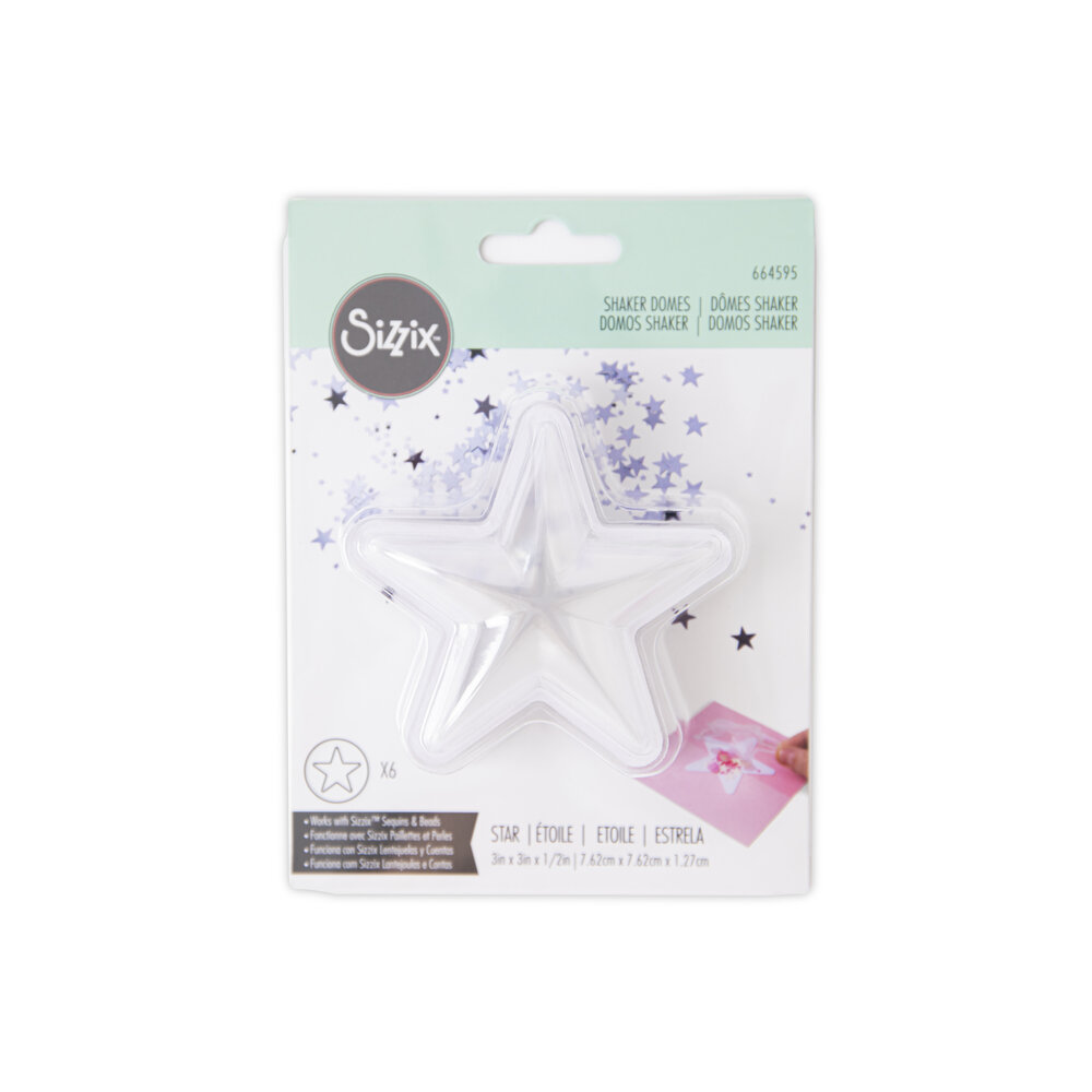 Shaker Domes Star 3 Inch (6pcs) (664595) - Craftlines B.V.
