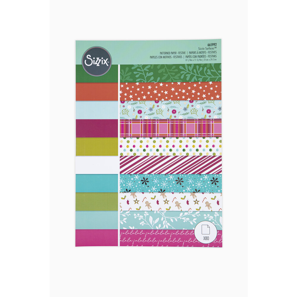 Patterned Paper A4 Festive (10x8pcs) (665992) - Craftlines B.V.