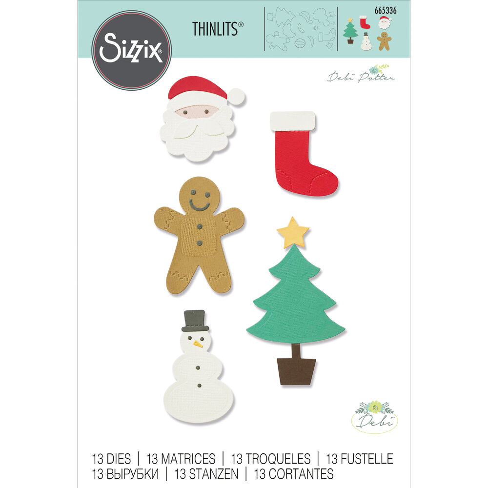 Thinlits Die by Debi Potter Basic Christmas Shapes (13pcs) (665336) - Craftlines B.V.