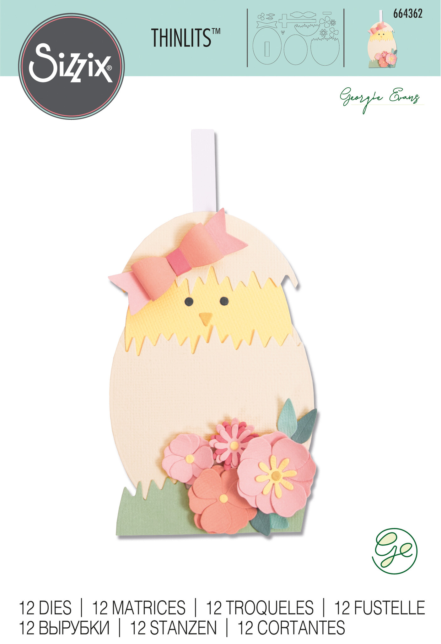 Thinlits Die by Georgie Evans Hatching Egg (12pcs) (664362) - Craftlines B.V.