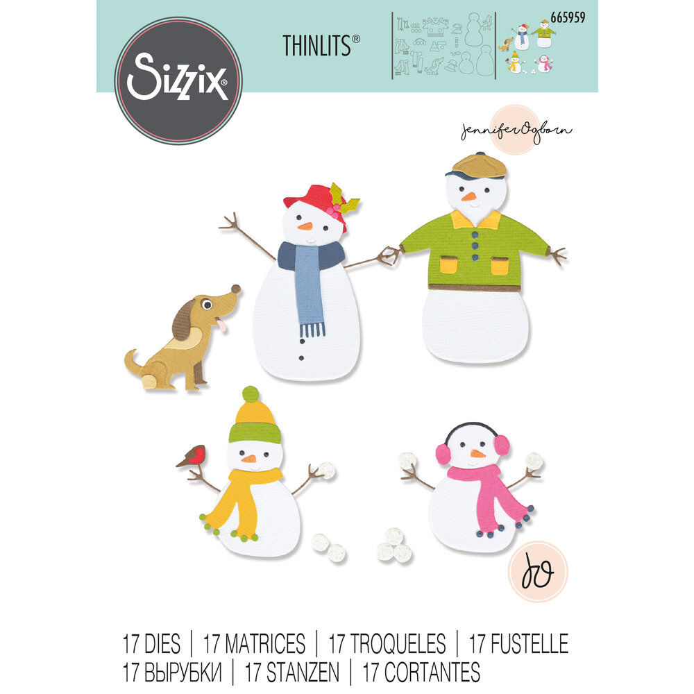 Thinlits Die by Jennifer Ogborn Snow Family (17pcs) (665959) - Craftlines B.V.