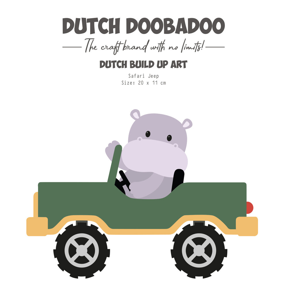 Dutch Card Art Build Up A5 Safari Jeep (470.784.235) - Craftlines B.V.