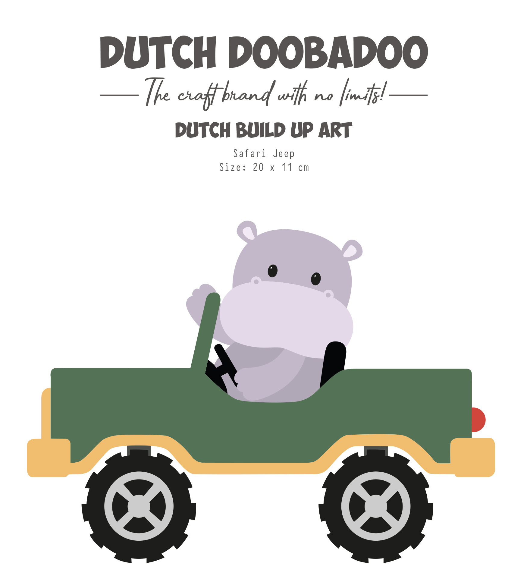 Dutch Card Art Build Up A5 Safari Jeep (470.784.235) - Craftlines B.V.