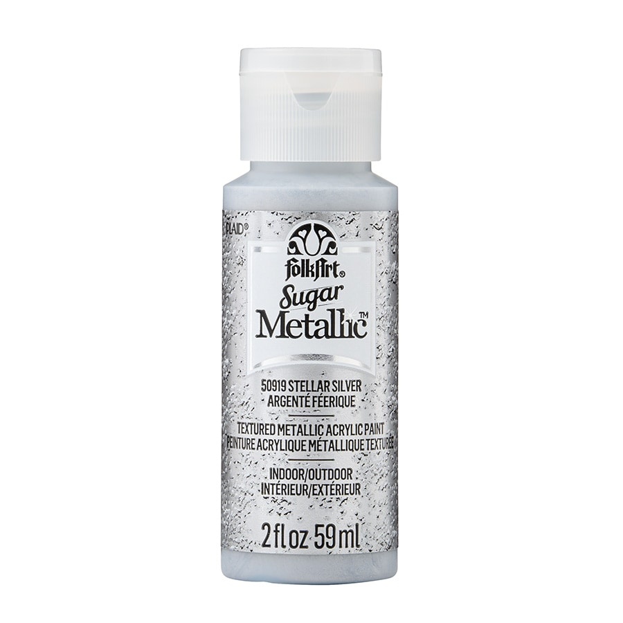 Folkart Sugar Metallics Stellar Silver 2 fl oz (50919) (DISCONTINUED ...