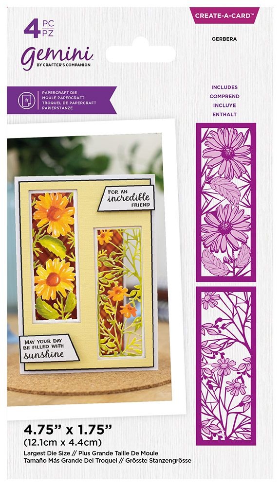 Floral Panel Gerbera Create-a-Card Dies (GEM-MD-CAD-FP-GERB ...
