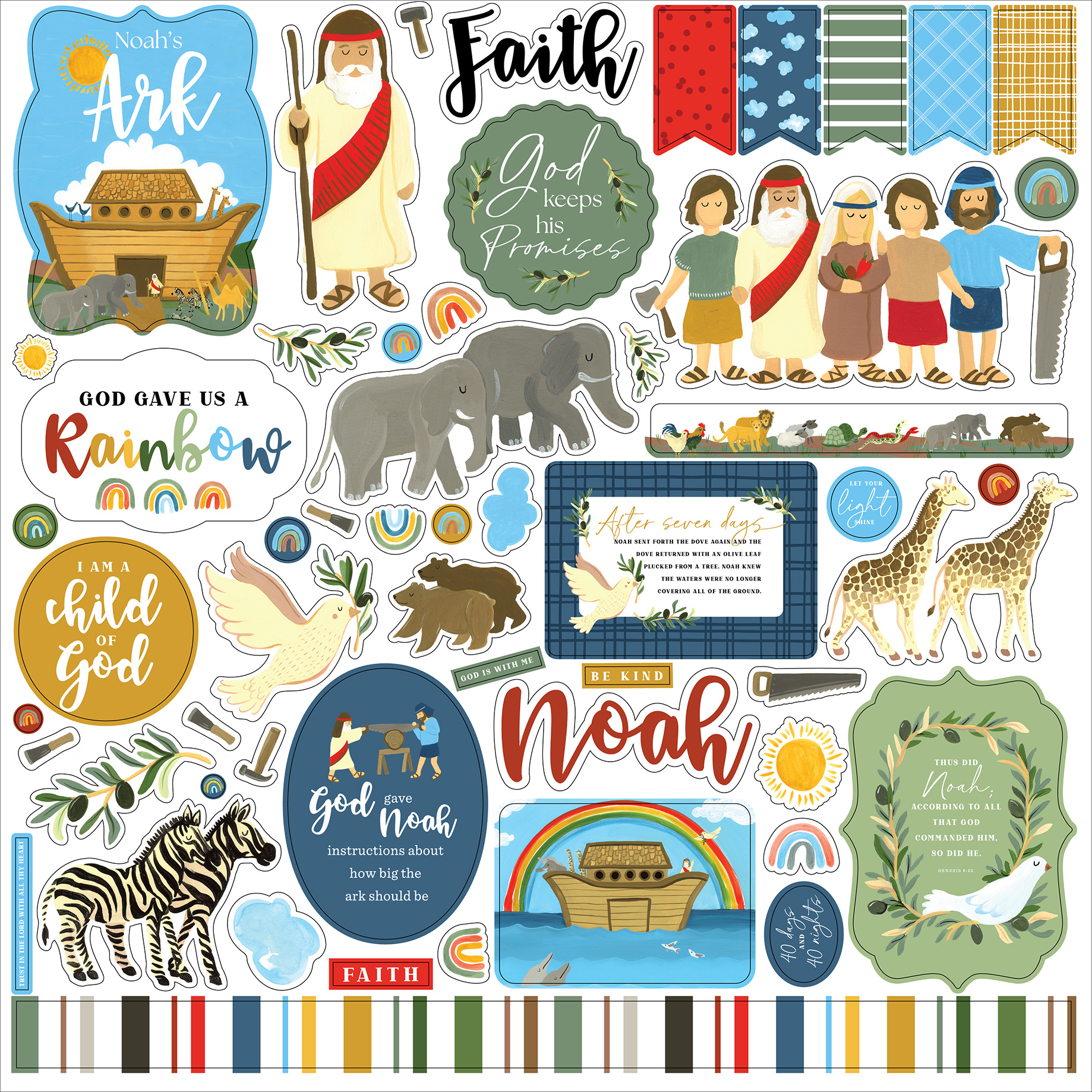 Bible Stories: Noah's Ark Element Sticker (BSN315014) - Craftlines B.V.