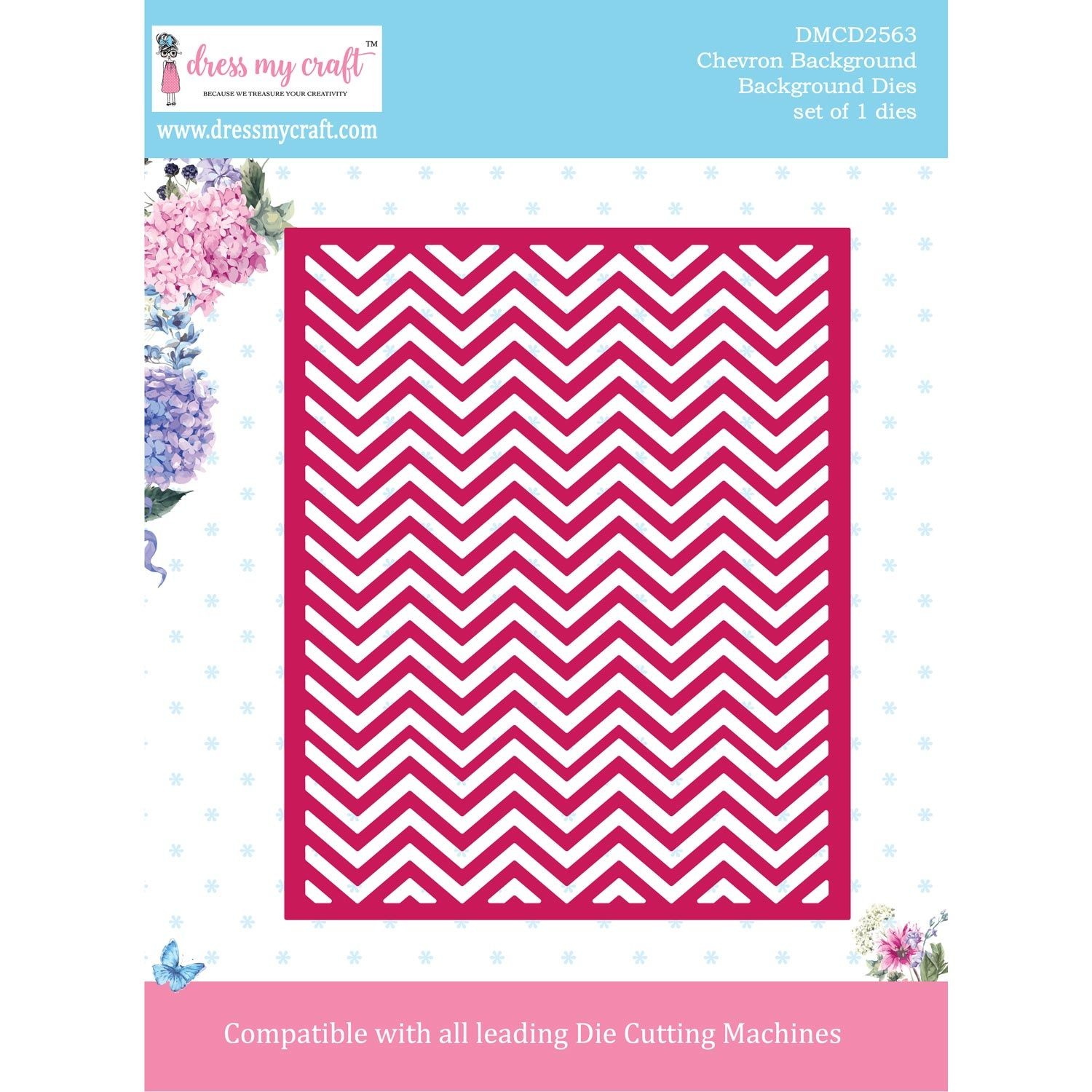 Cutting Die Background Chevron Background (DMCD2563) - Craftlines B.V.
