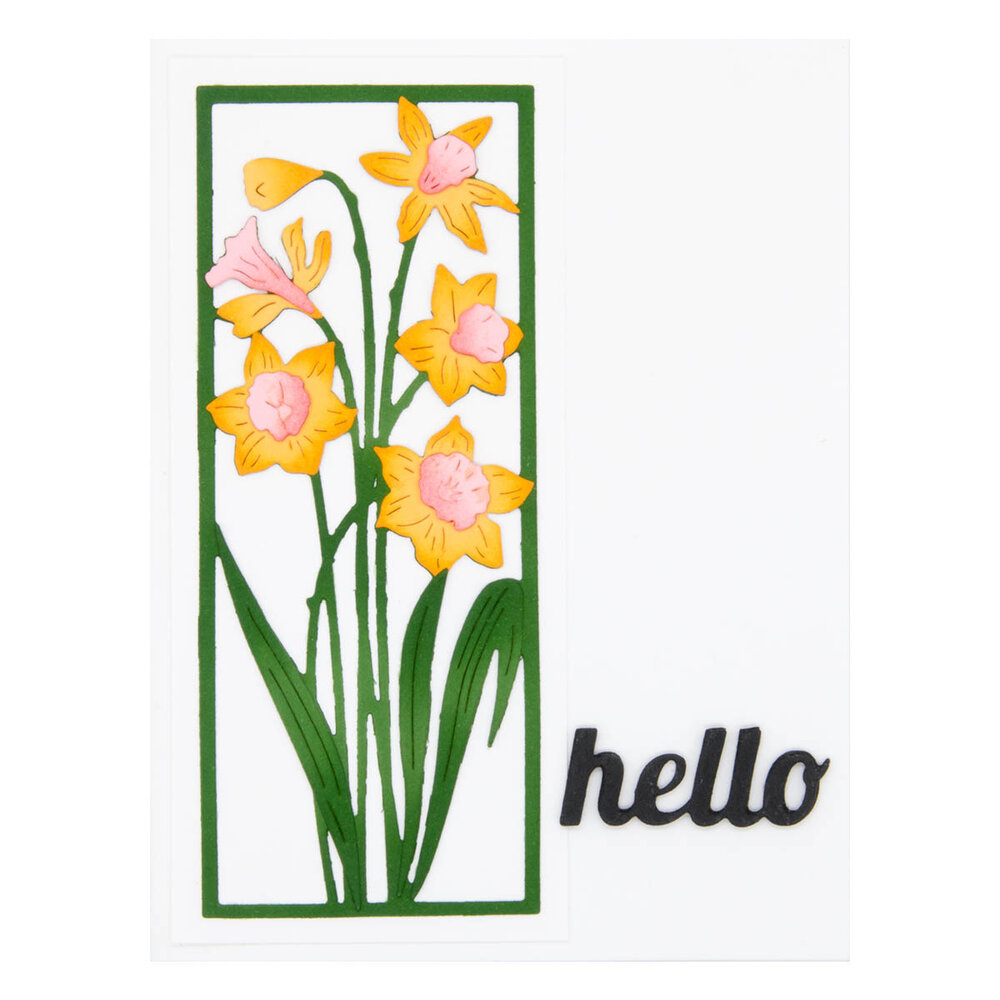 Daffodil Frame Etched Dies (S4-1284) - Craftlines B.V.