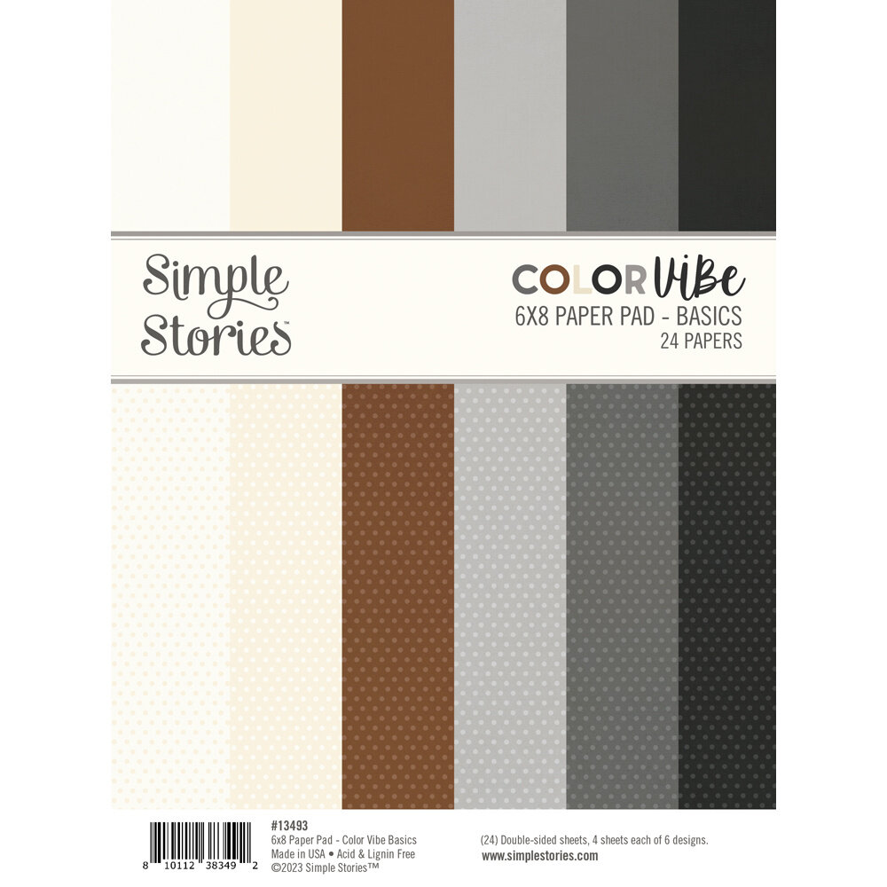 Color Vibe Basics 6x8 Inch Paper Pad (13493) - Craftlines B.V.