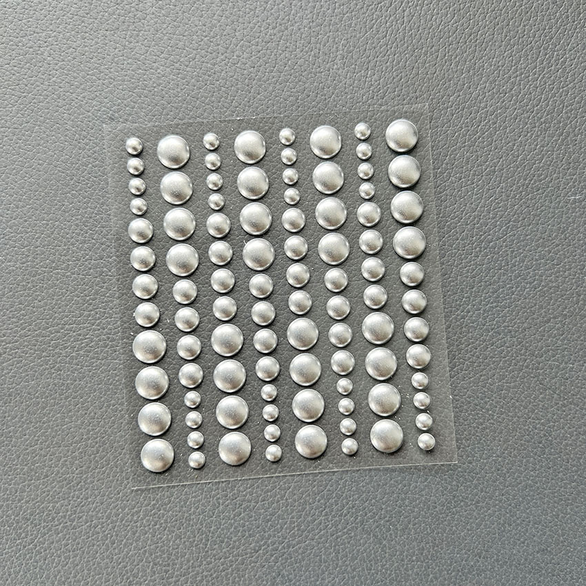 Adhesive Enamel Dots Metallic Silver Matte (96pcs) (SBA029 ...