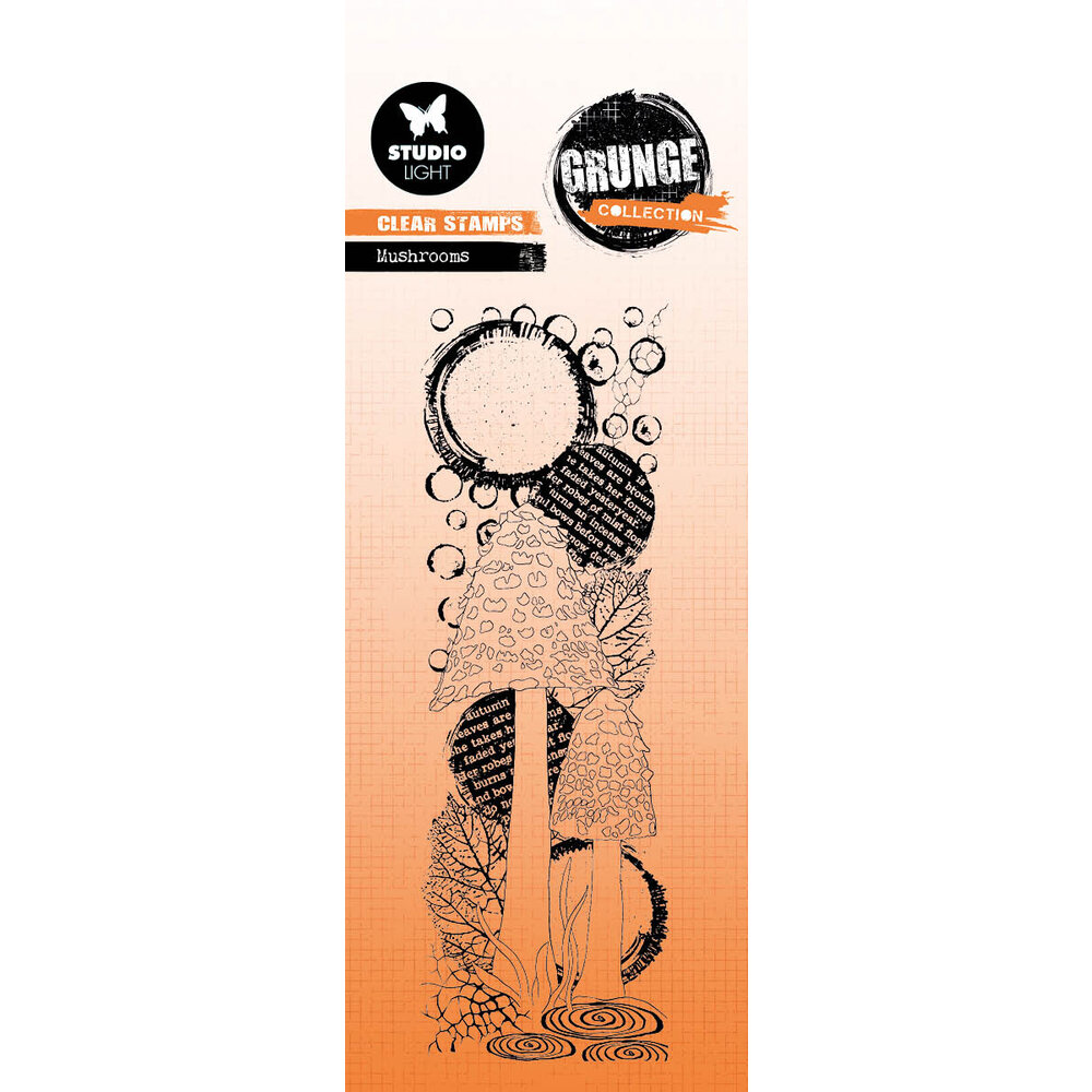 Mushrooms Grunge Stamps (SL-GR-STAMP446) - Craftlines B.V.