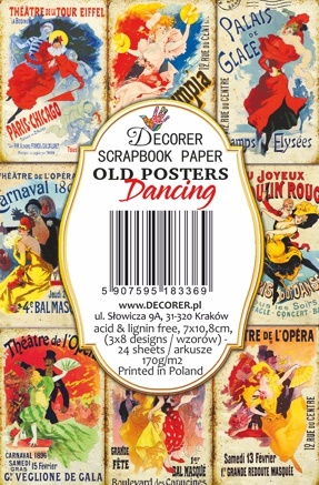 Old Posters Dancing Paper Pack (DECOR-M129) - Craftlines B.V.