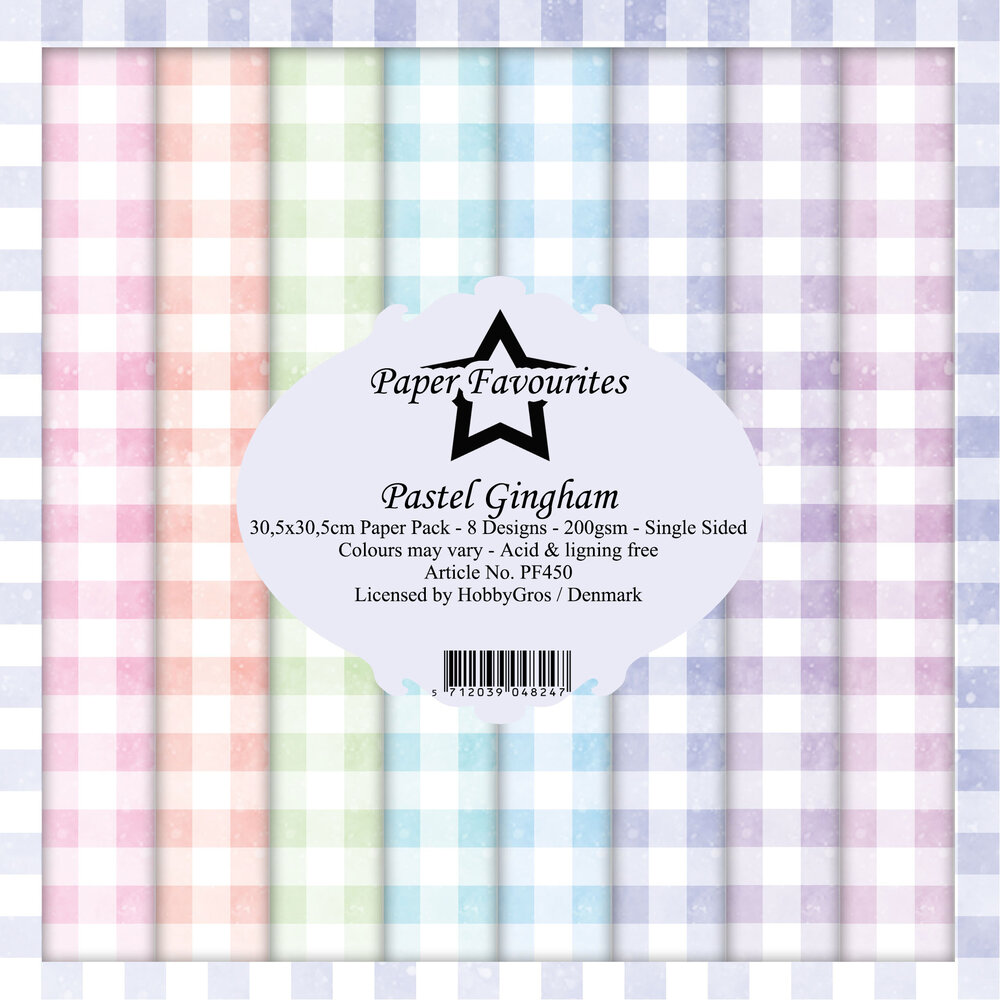 Pastel Gingham 12x12 Inch Paper Pack (PF450) - Craftlines B.V.