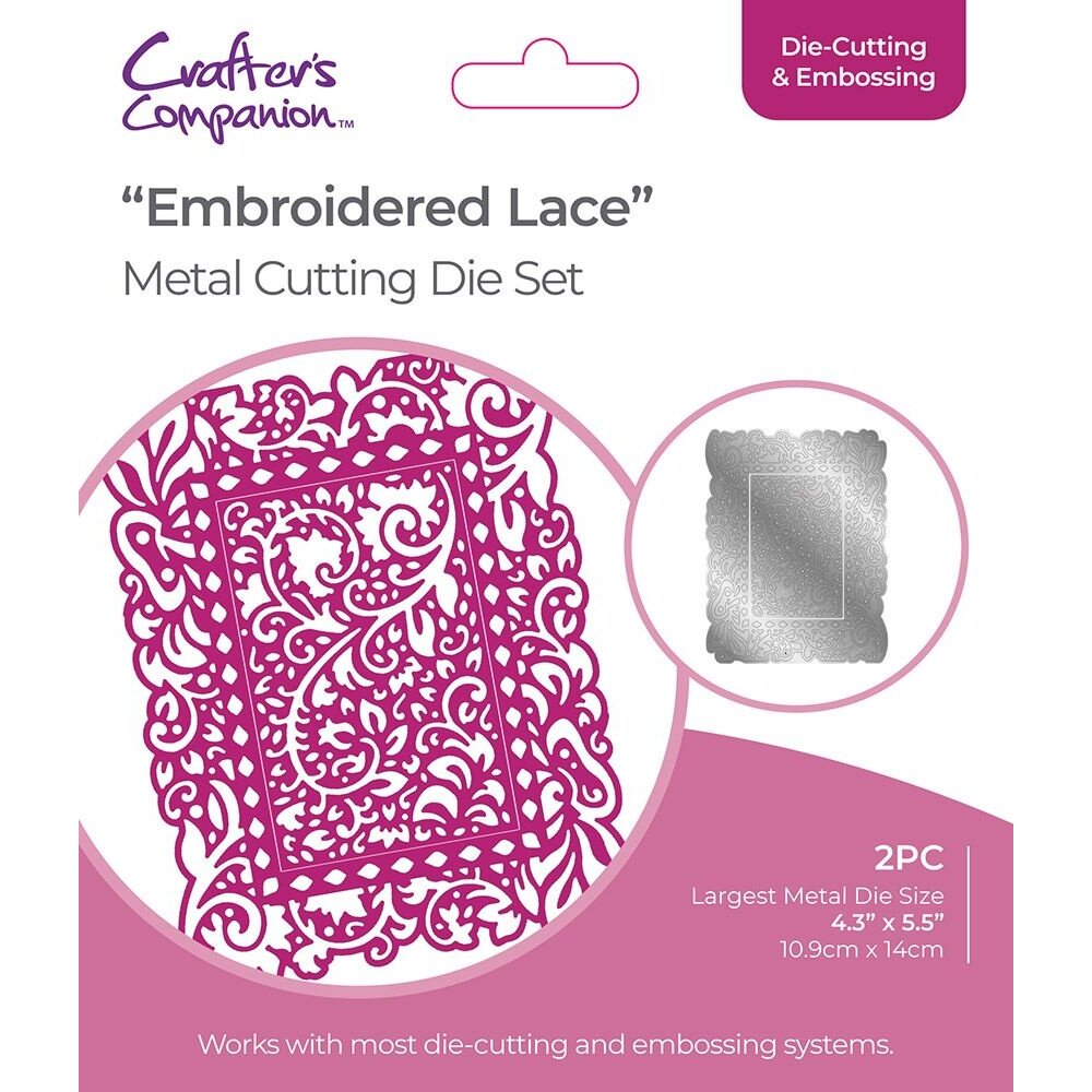 Delicate Lace Embroidered Lace Create-a-Card Dies (GEM-MD-CAD-EMLA ...