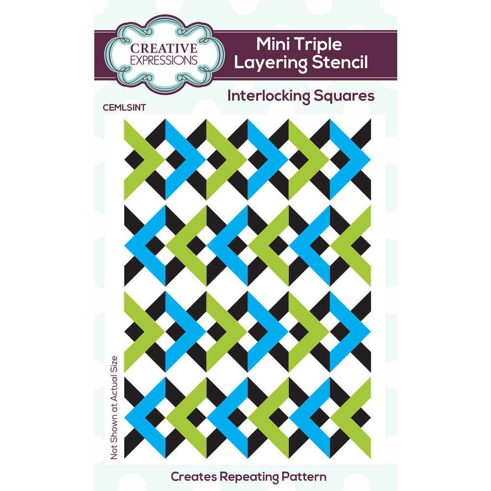 Mini Triple Layering Stencil Interlocking Squares (CEMLSINT ...