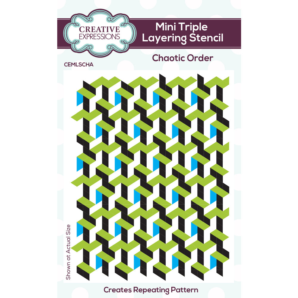 Mini Triple Layering Stencil Chaotic Order (CEMLSCHA) - Craftlines B.V.