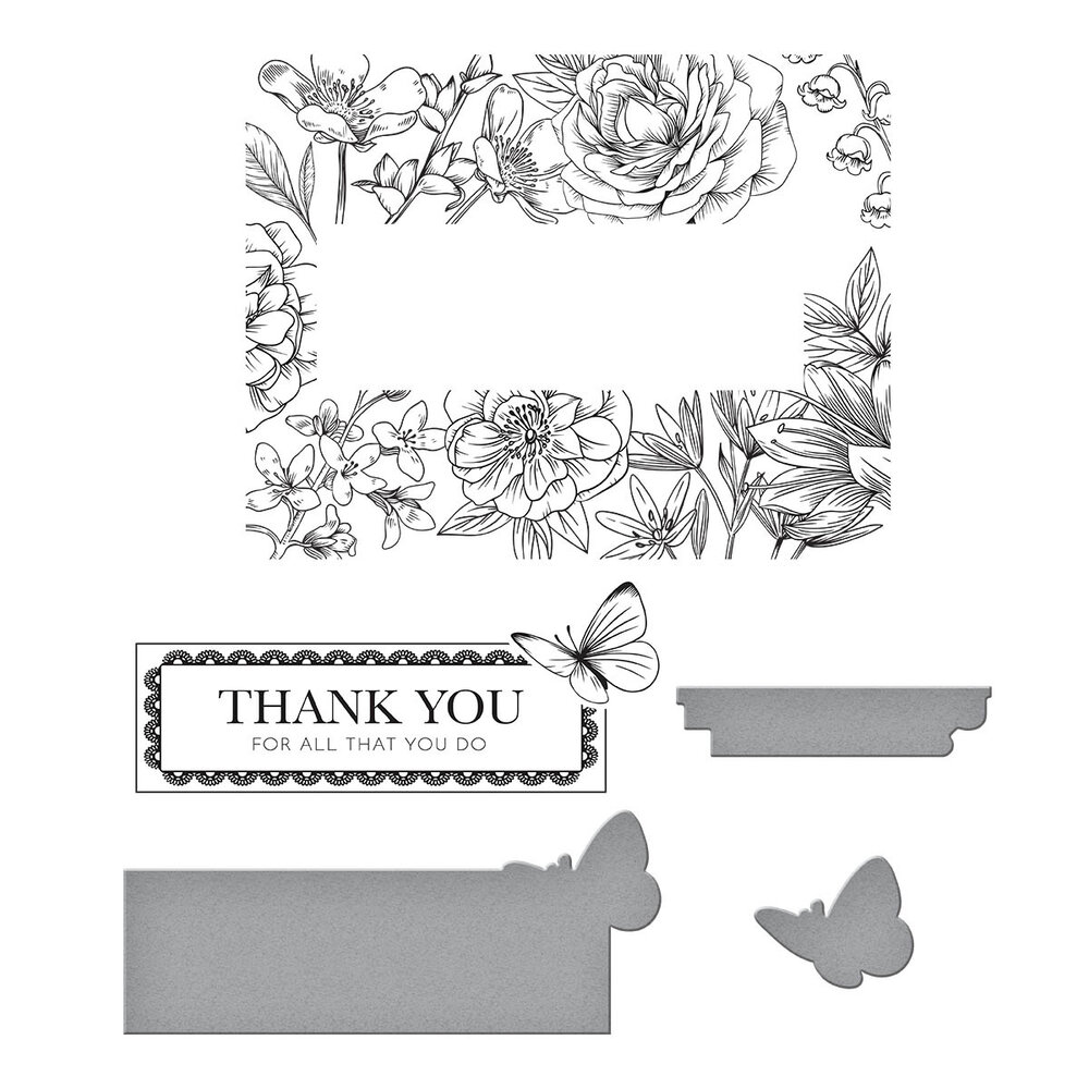Butterfly Garden Press Plate & Die Set (BP-027) - Craftlines B.V.