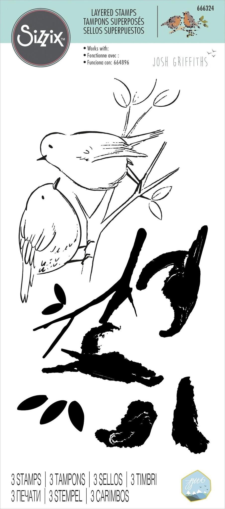Layered Stamps by Josh Griffiths Garden Birds (3pcs) (666324 ...