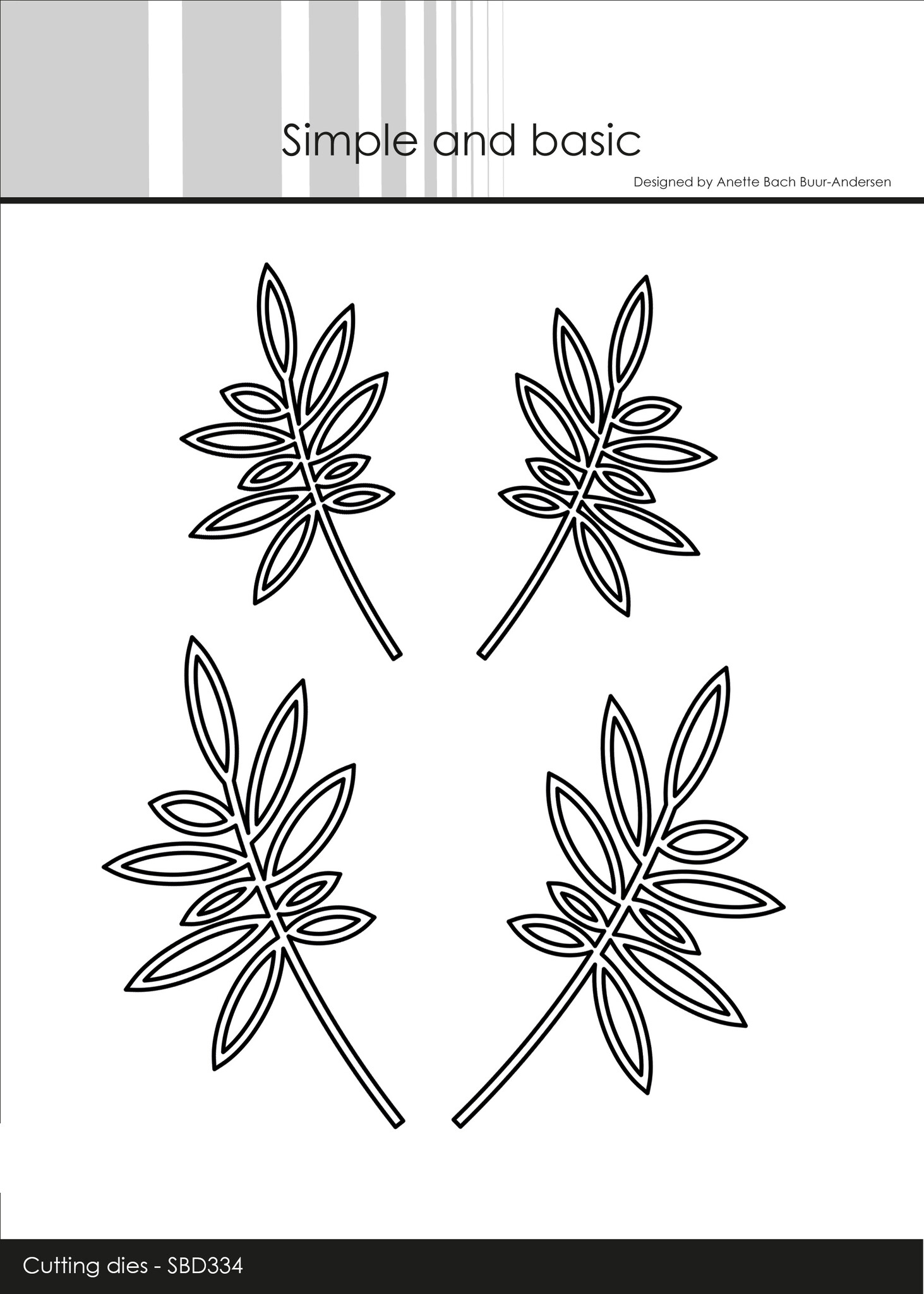 Leaves Outline Cutting Dies (SBD334) - Craftlines B.V.