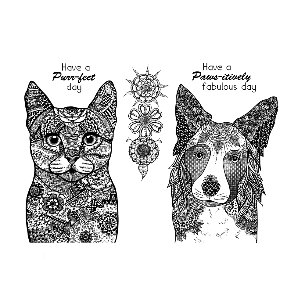 A Purr-fect Day Unmounted Rubber Stamps (CI-627) - Craftlines B.V.