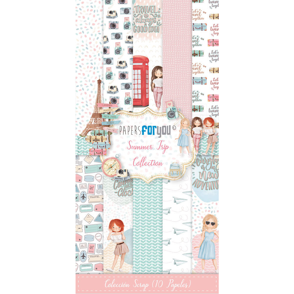 Summer Trip Slim Paper Pack (10pcs) (PFY-12136) - Craftlines B.V.