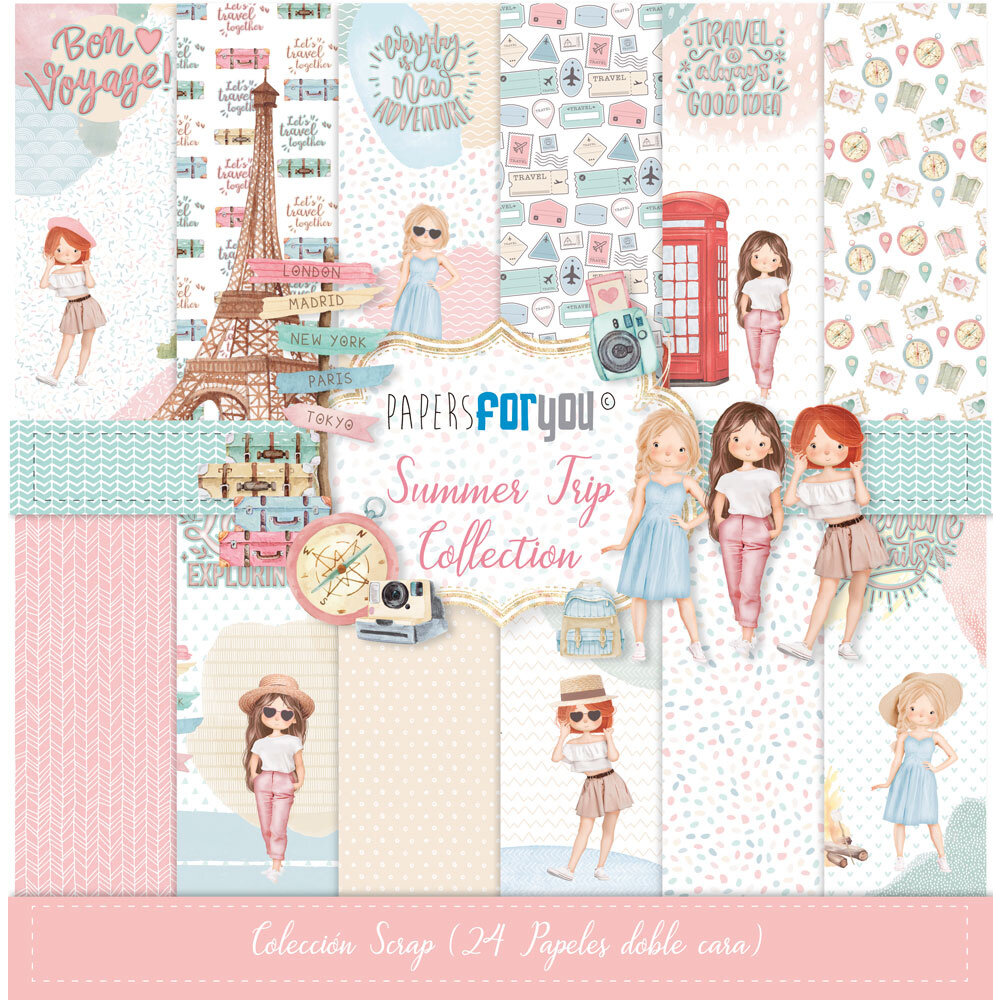 Summer Trip Midi Paper Pack (24pcs) (PFY-12137) - Craftlines B.V.