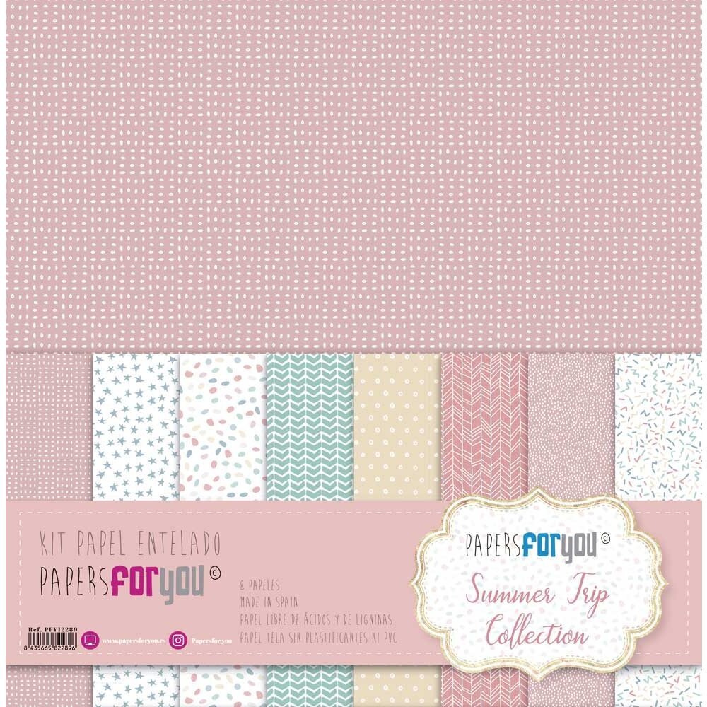 Summer Trip 12x12 Inch Canvas Scrap Pack (8pcs) (PFY-12289 ...