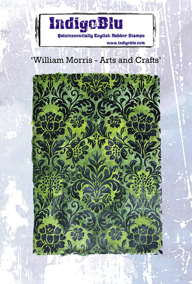 William Morris Arts and Crafts A6 Red Rubber Stamp (IND1102 ...