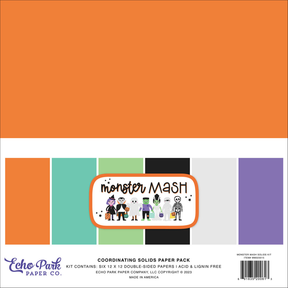 Monster Mash 12x12 Inch Coordinating Solids Paper Pack (MM323015 ...