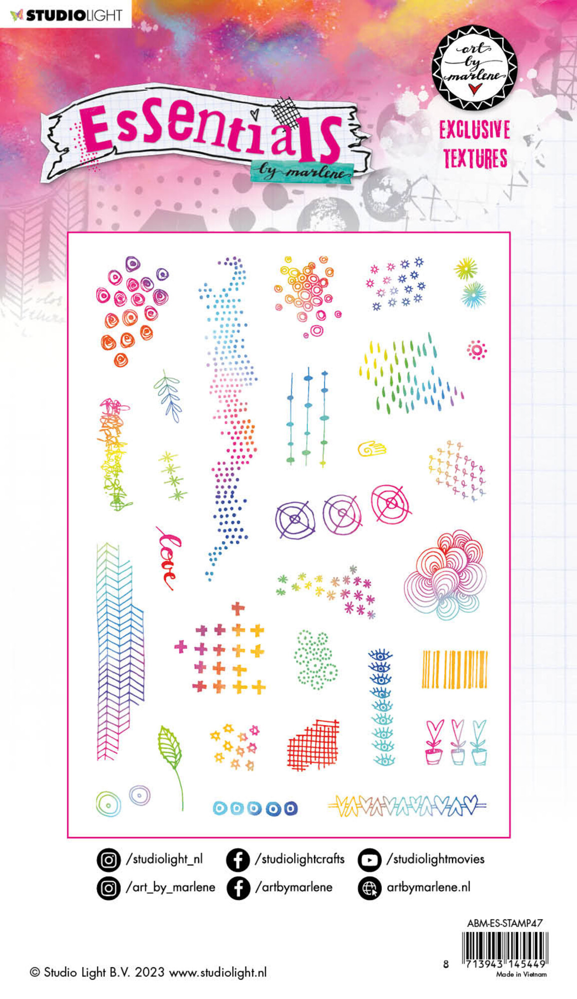 Essentials Cling Stamps Exclusive Textures (ABM-ES-STAMP47 ...
