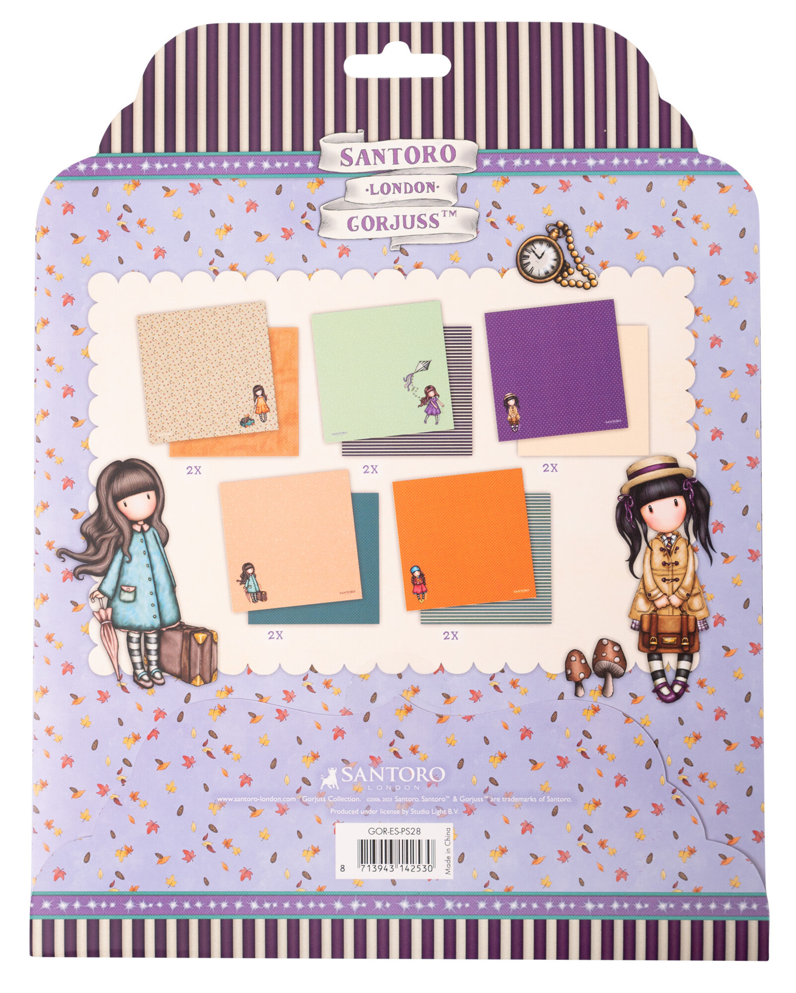 Gorjuss 8x8 Inch Background Paper Set (GOR-ES-PS28) - Craftlines B.V.