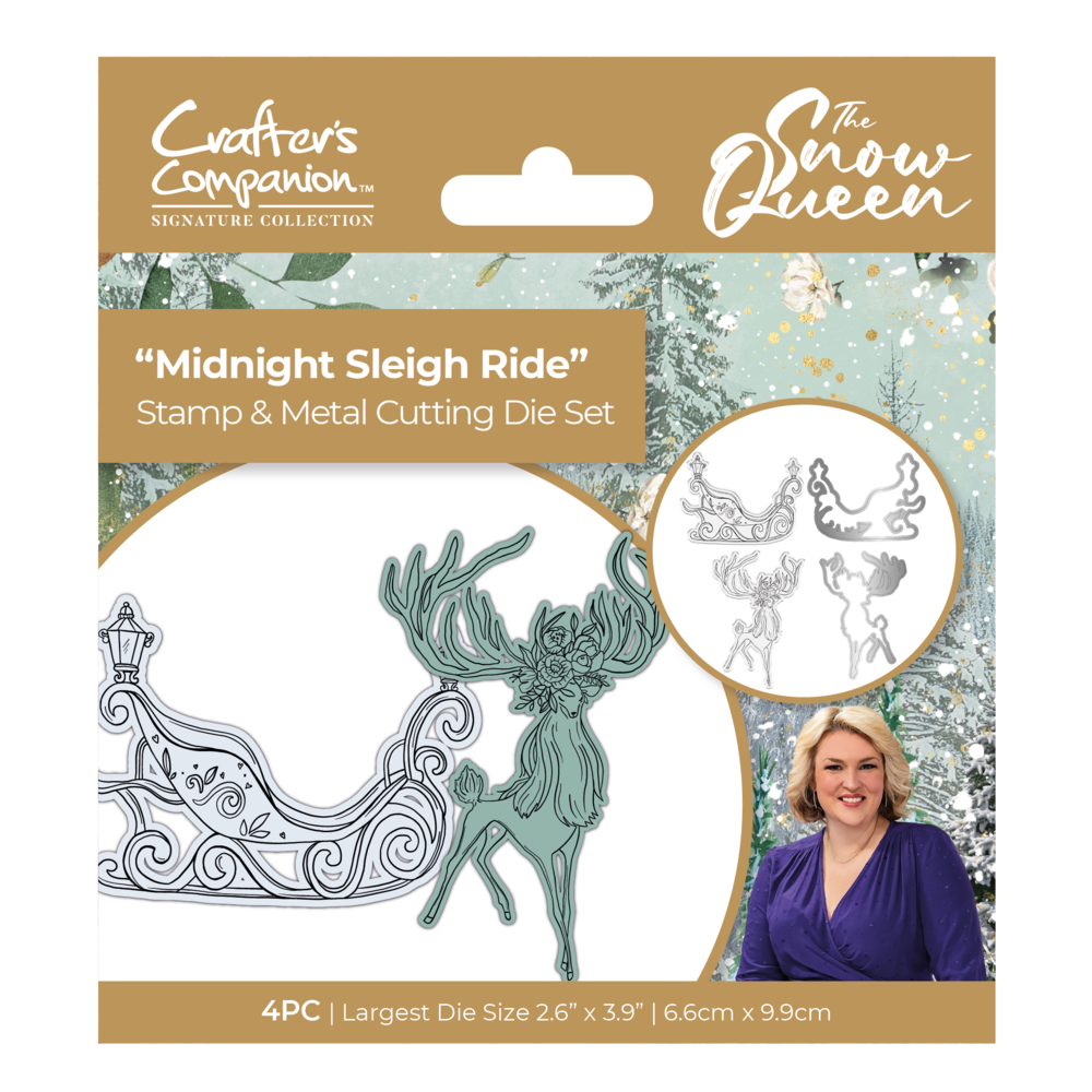 Sara Signature The Snow Queen Stamp and Die Midnight Sleigh Ride (S-SQ ...