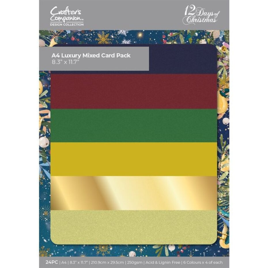 Twelve Days of Christmas Luxury Mixed Card Pack A4 (TDC-LUXMIX-A4 ...