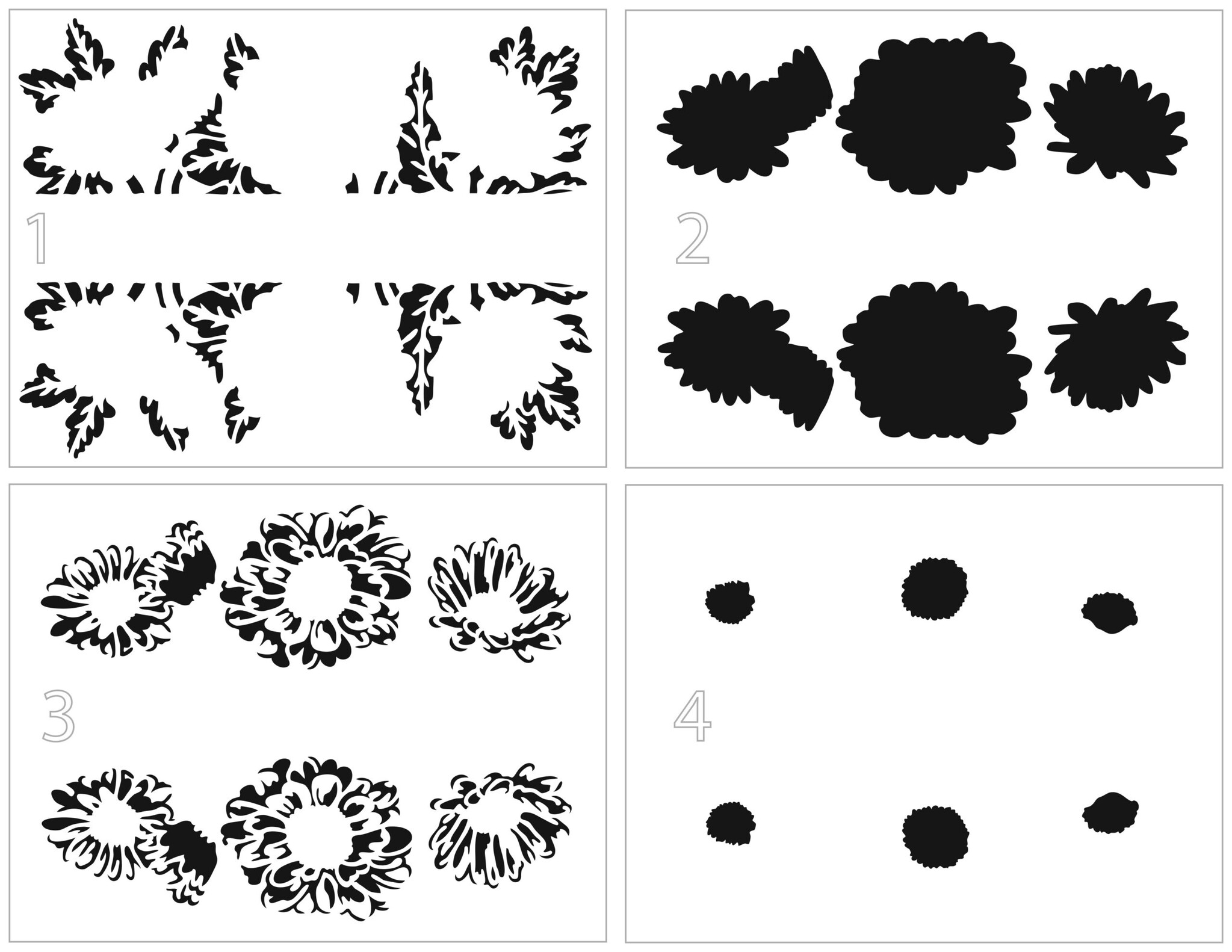 Layered Daisy Banner Stencil (TCW6037) - Craftlines B.V.