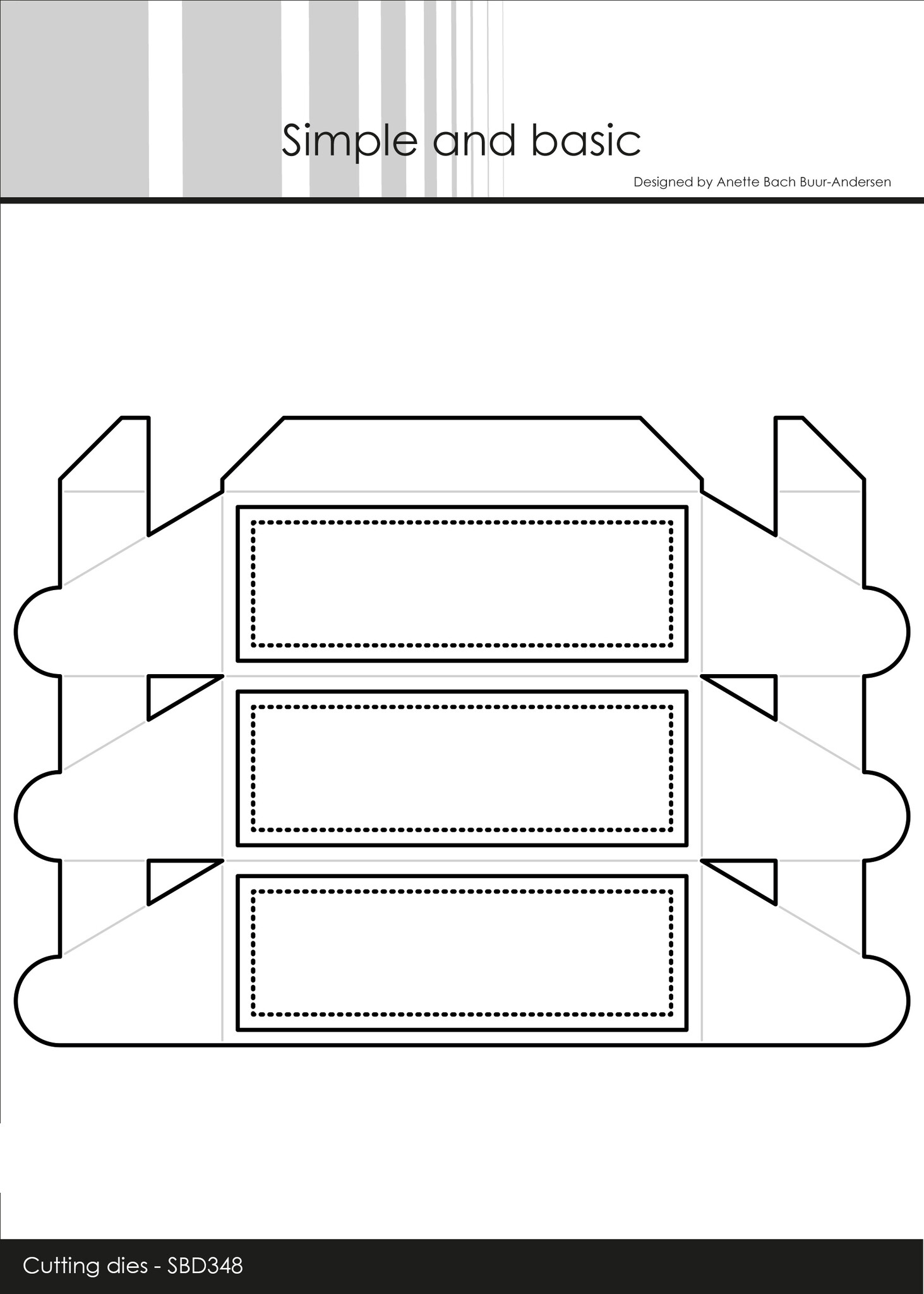 Oblong Rosette Box Cutting Dies (SBD348) - Craftlines B.V.