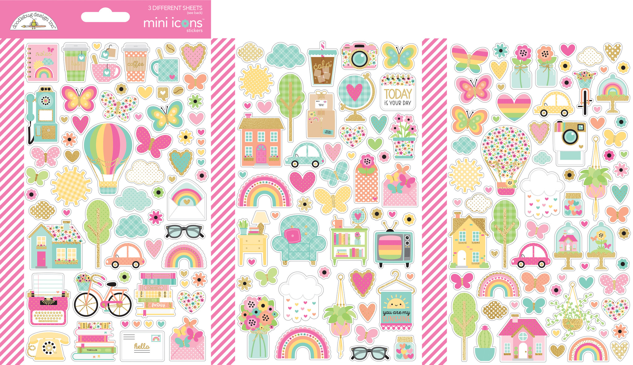 Hello Again Mini Icons Stickers (8170) - Craftlines B.V.