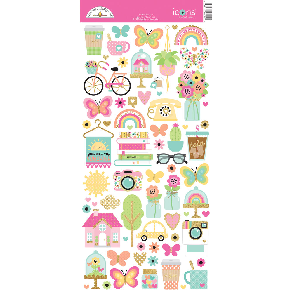 Hello Again Icons Stickers (8192) - Craftlines B.V.