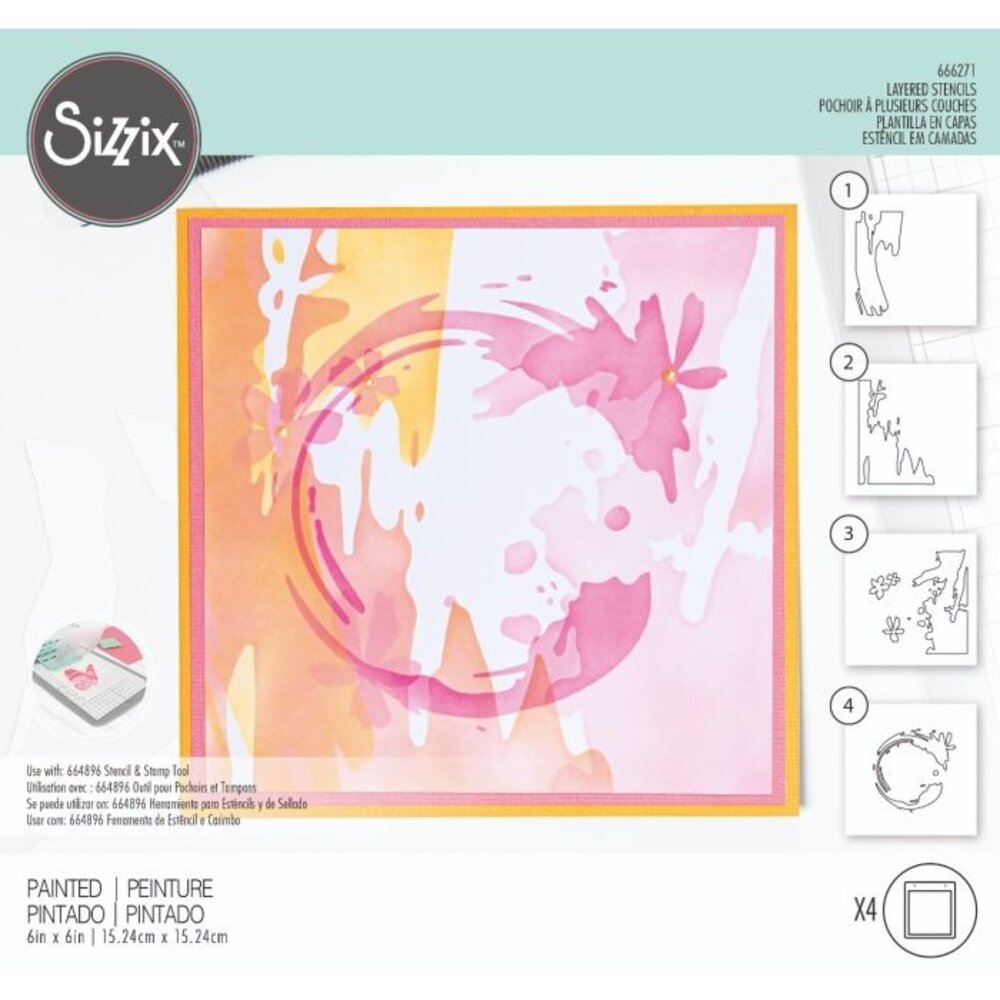 Layered Stencils by Olivia Rose Painted (4pcs) (666271) - Craftlines B.V.