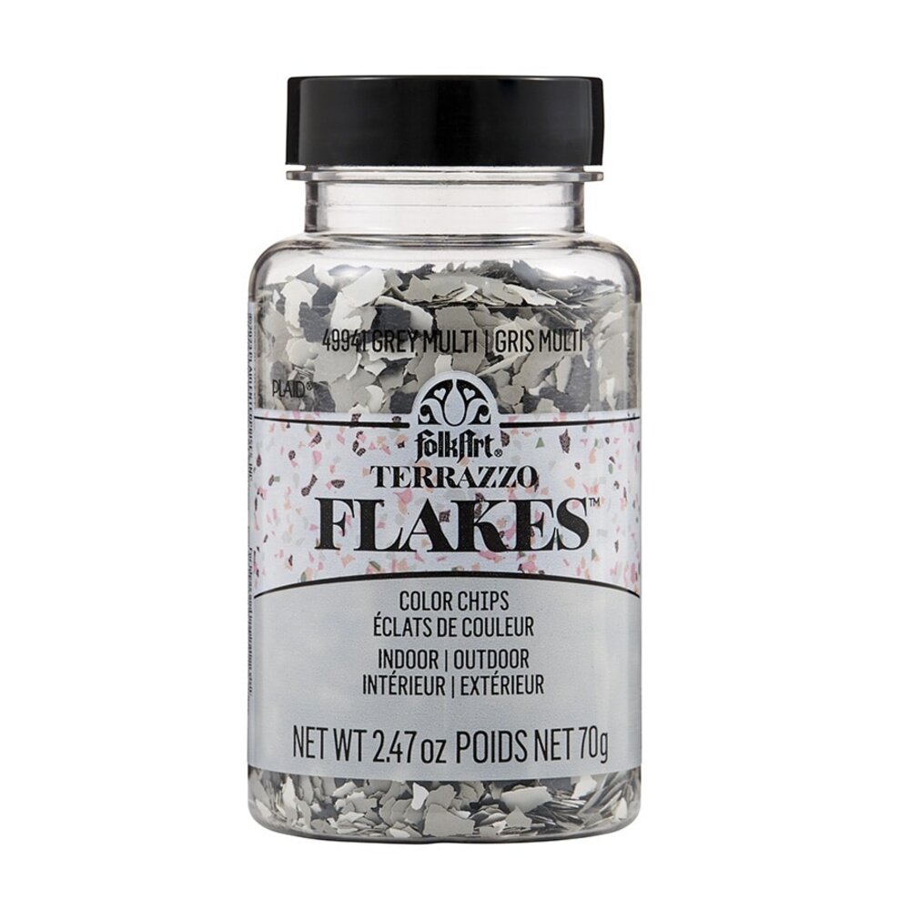 Folkart Terrazzo Flakes Grey-Multi 70g (49941) - Craftlines B.V.