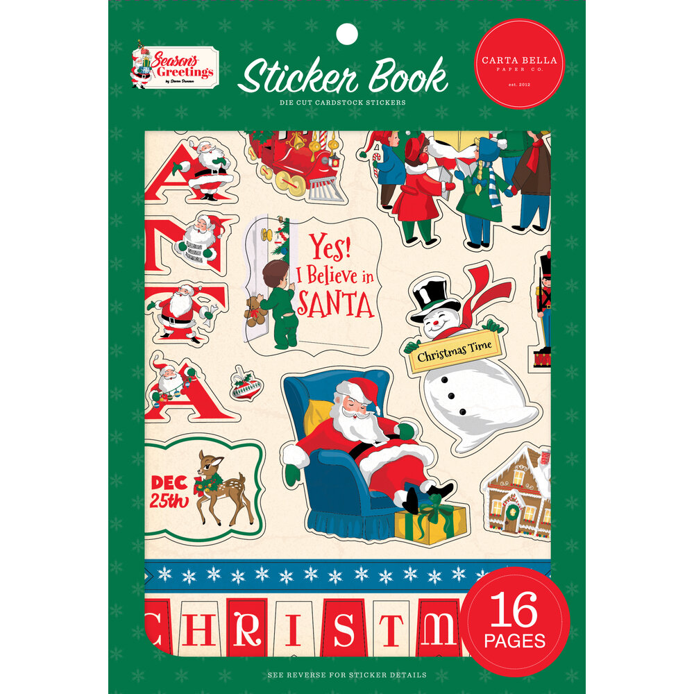 Season's Greetings Sticker Book (CBSG329029) - Craftlines B.V.